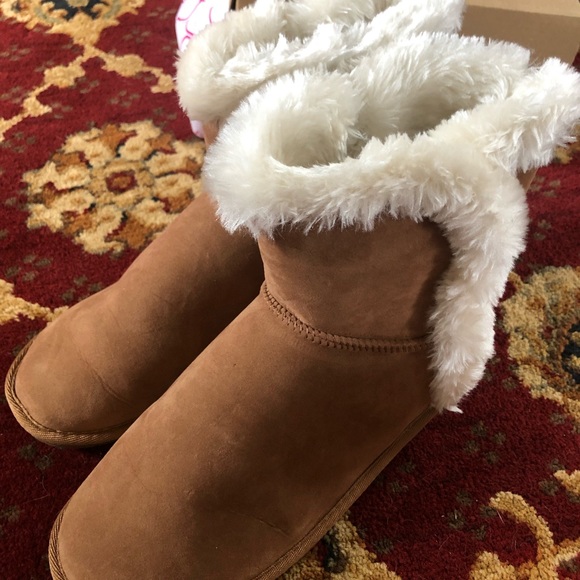 Sugar | Shoes | Fuzzy Tan Boots | Poshmark